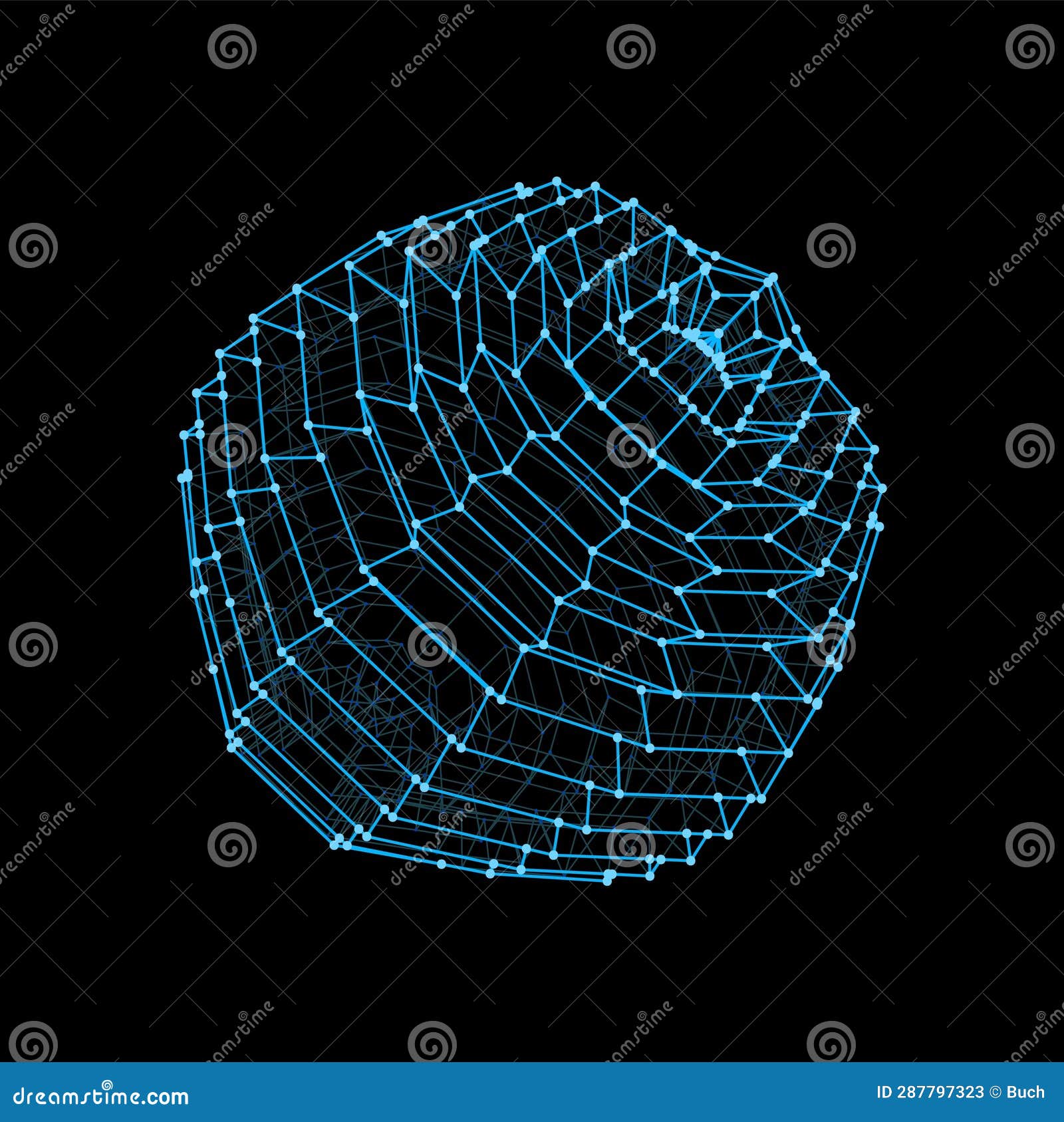 3d Futuristic Sphere and Ball Polygonal Shape Stock Vector ...
