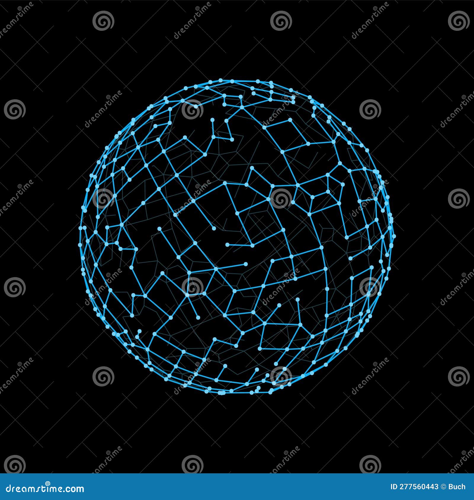 3d Futuristic Sphere and Ball Shape or Structure Stock Illustration - Illustration of digital ...