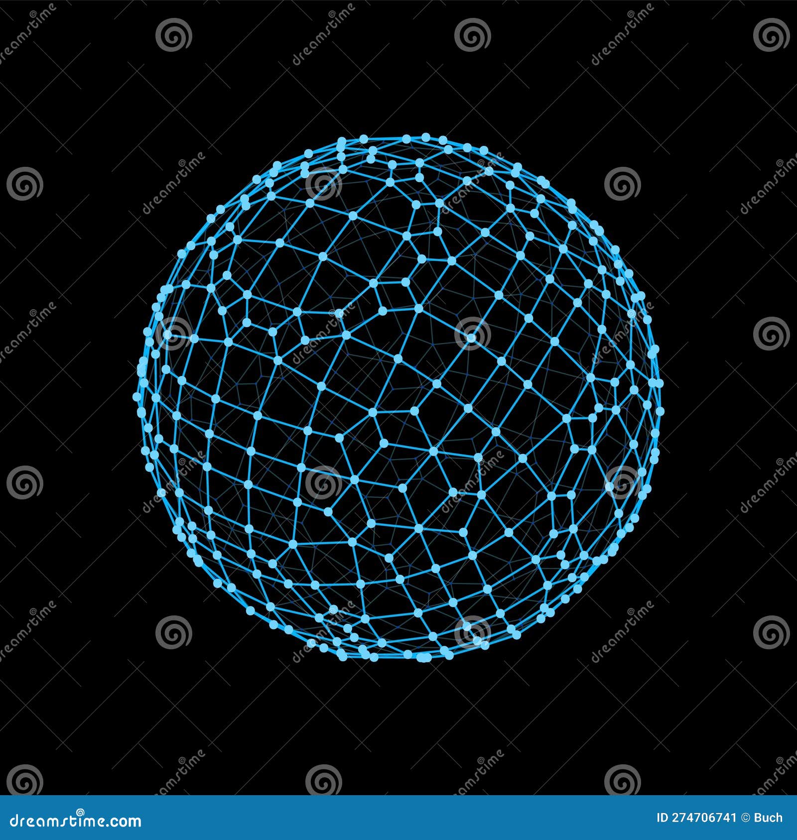 3d Futuristic Sphere and Ball Shape Virtual Model Stock Illustration ...