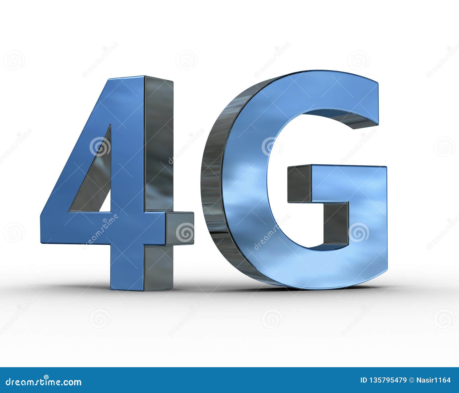 3d 4G Wireless Communication Technology Symbol Stock Illustration ...