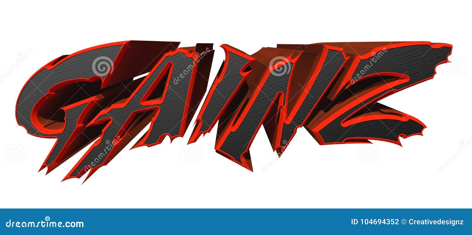 3D Gainz Type with Clipping Path Illustration Stock Illustration ...