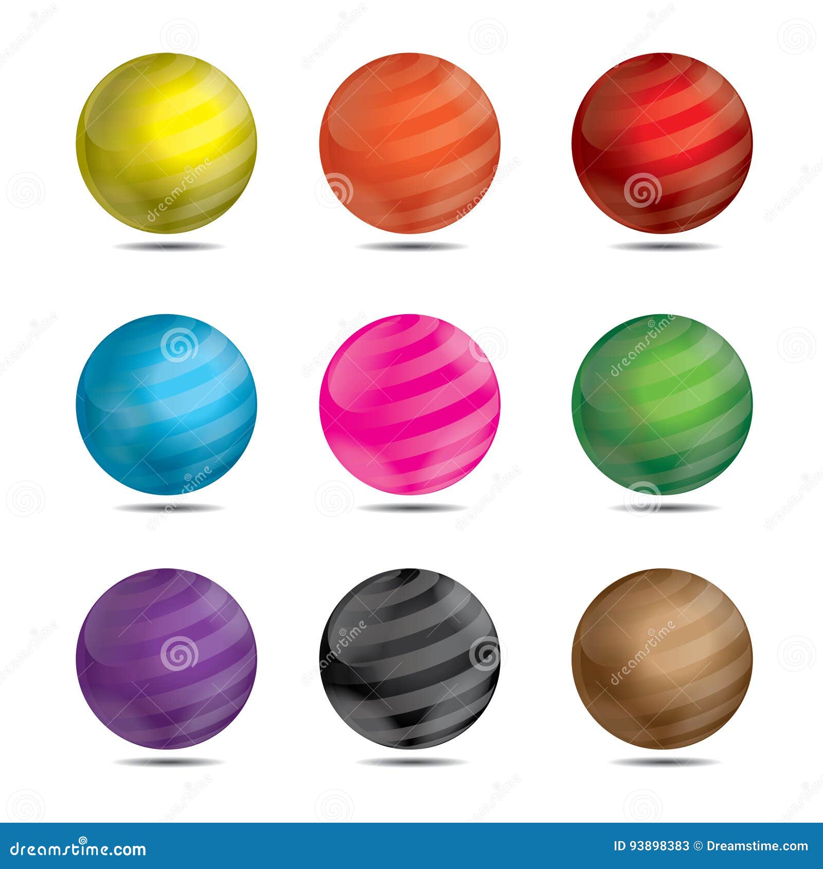 3D Game Balls Asset stock illustration. Illustration of game - 93898383