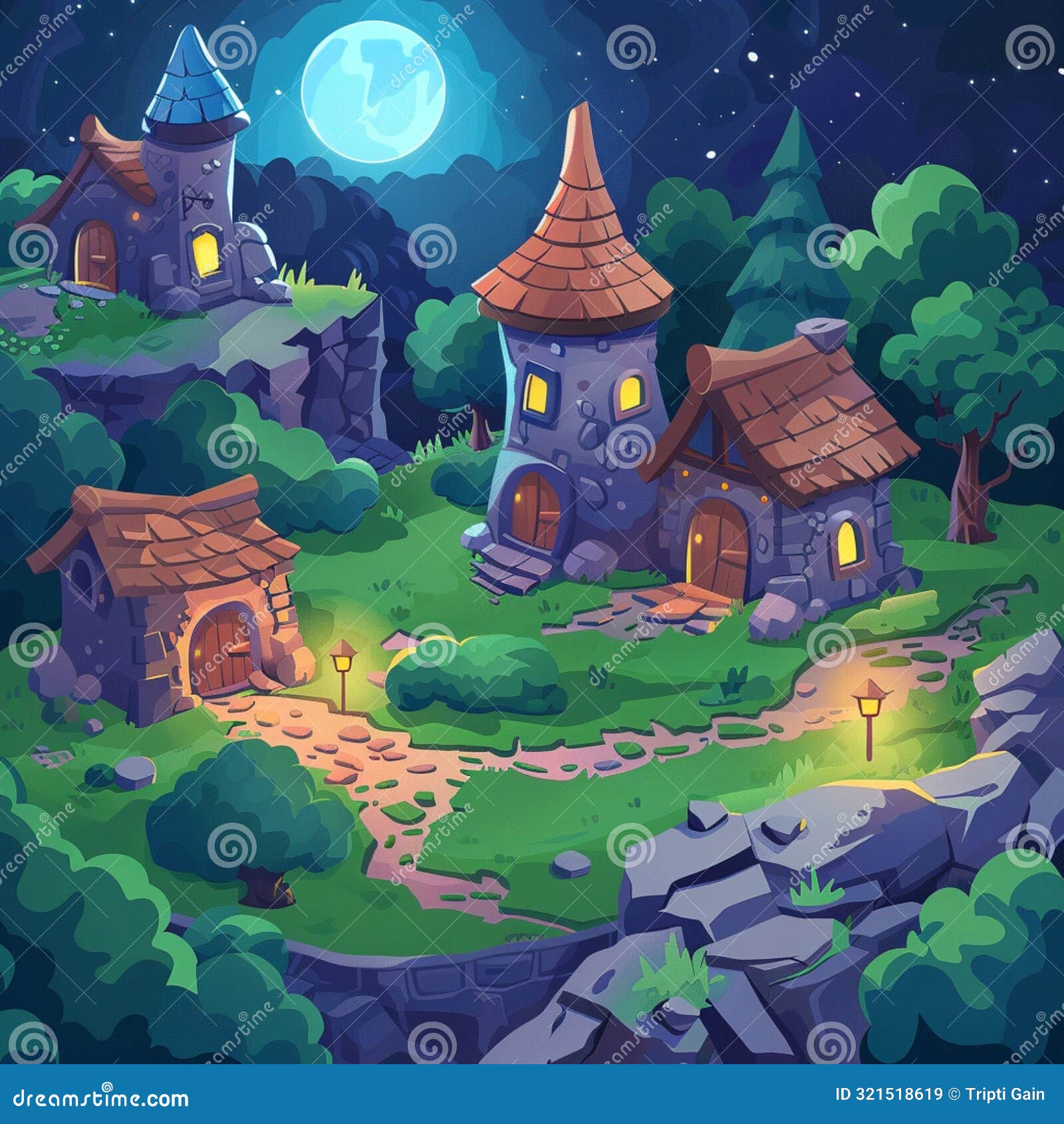 2d Game Plot Illustration Design in Vector Style Stock Image - Image of ...