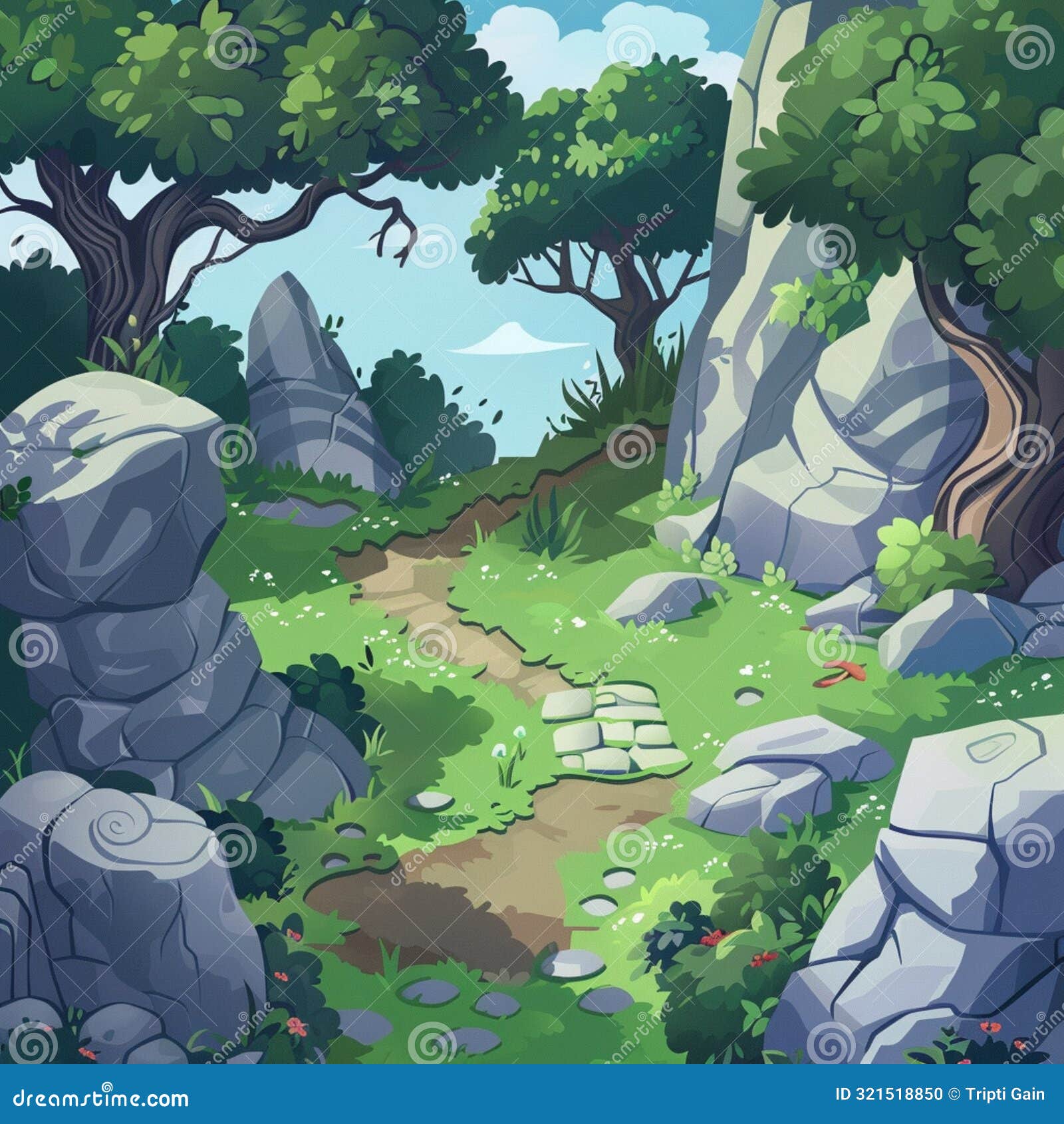 2d Game Plot Illustration Design in Vector Style Stock Photo - Image of ...