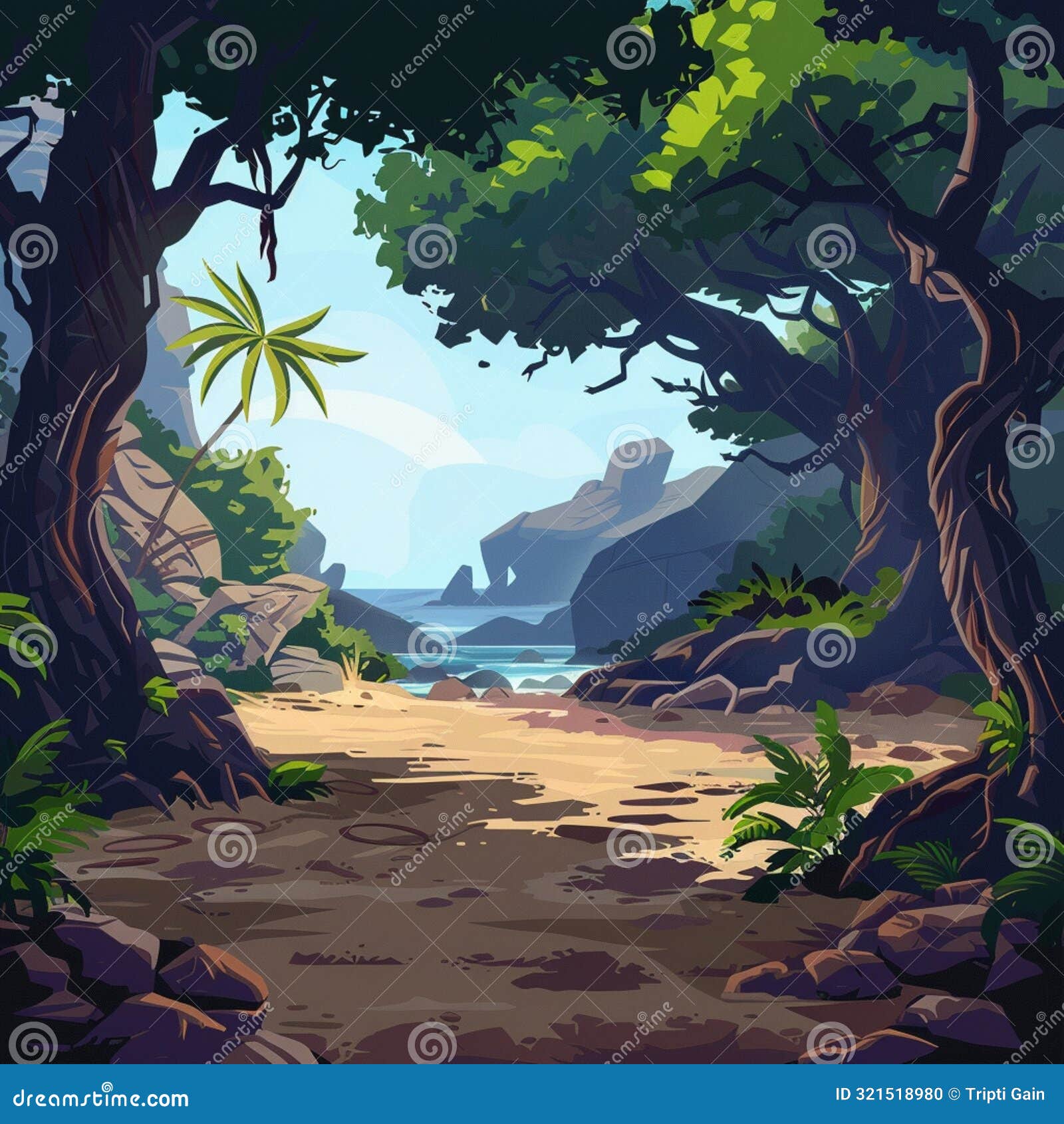 2d Game Plot Illustration Design in Vector Style Stock Photo - Image of ...