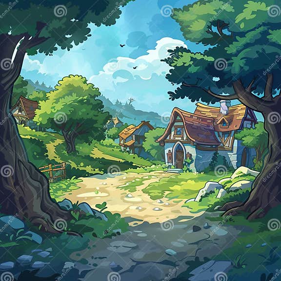 2d Game Plot Illustration Design in Vector Style Stock Image - Image of ...