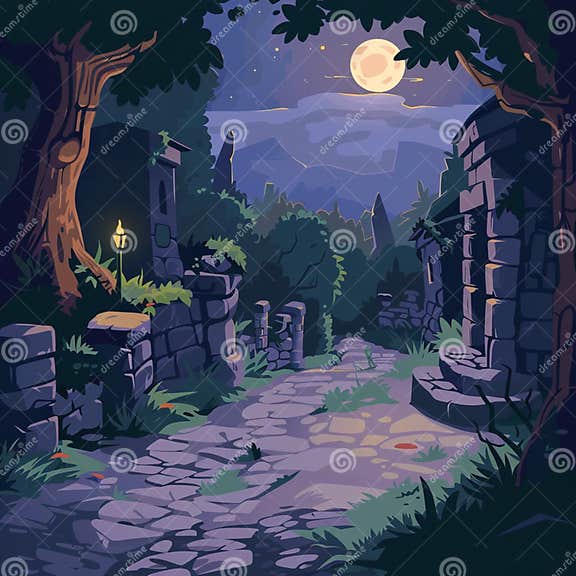 2d Game Plot Illustration Design in Vector Style Stock Image - Image of ...