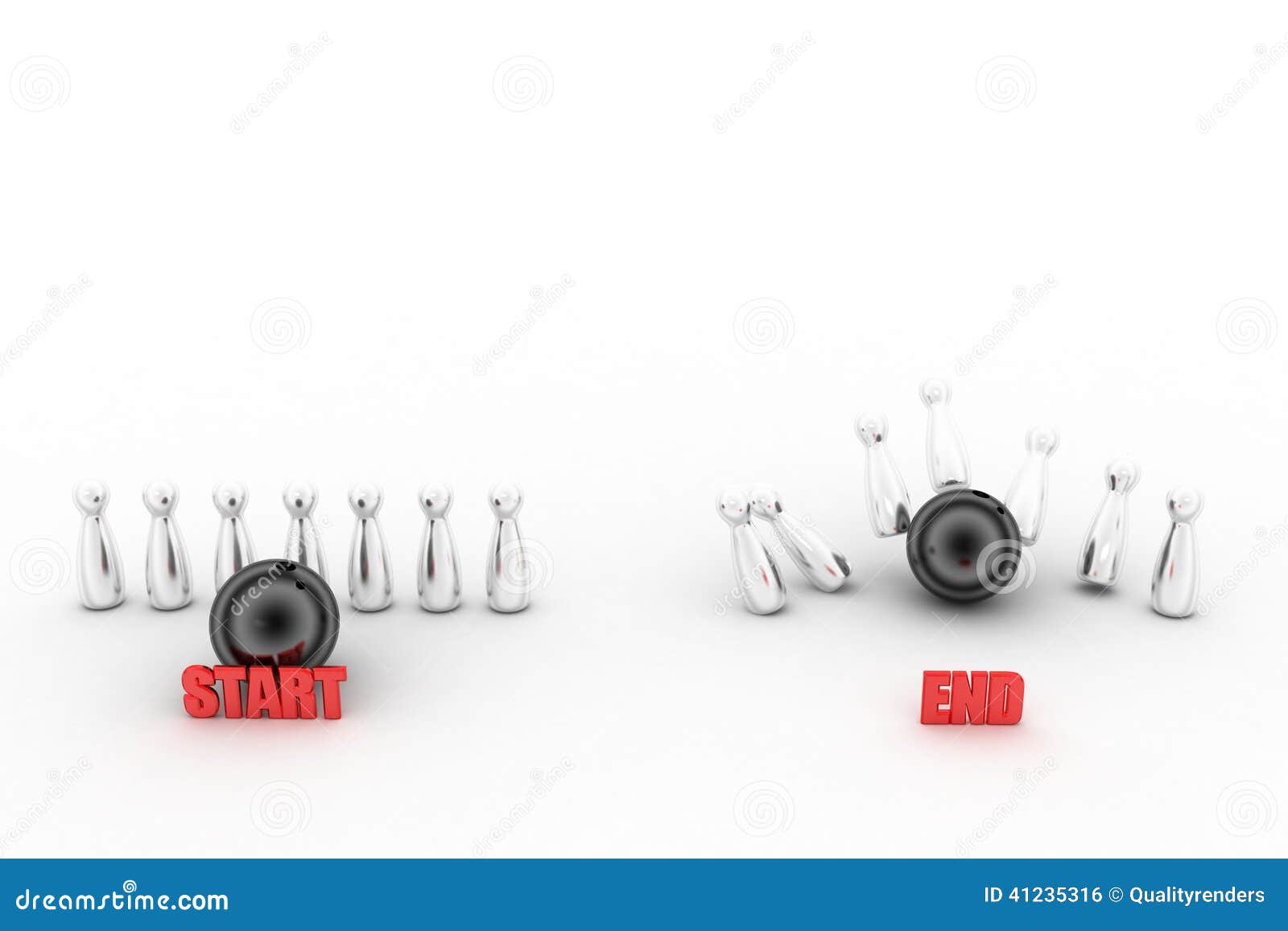 3d game start end concept stock illustration. Illustration of view ...