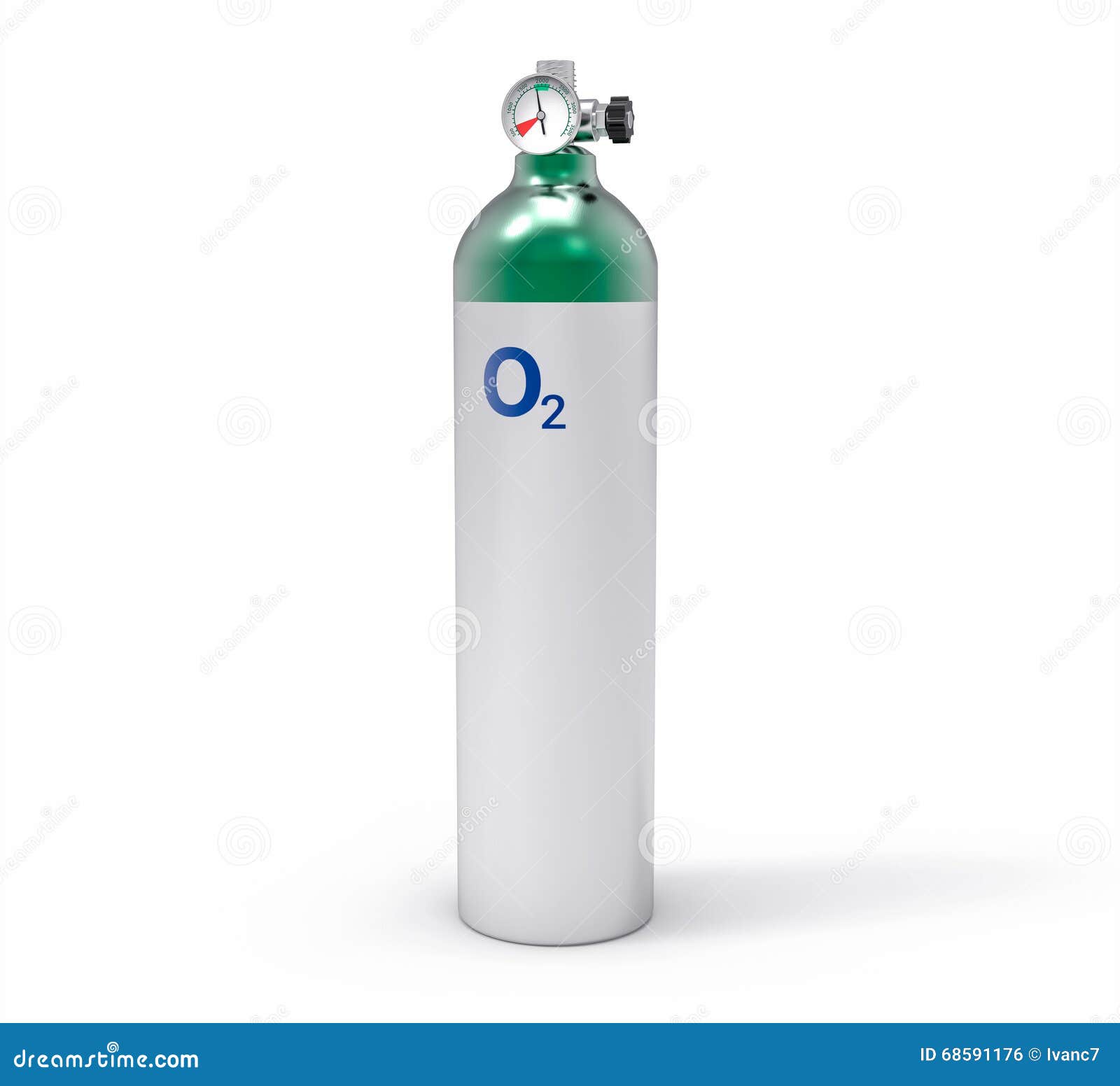 3D Geïsoleerde Zuurstoftank Stock Illustratie - Illustration of drie ...