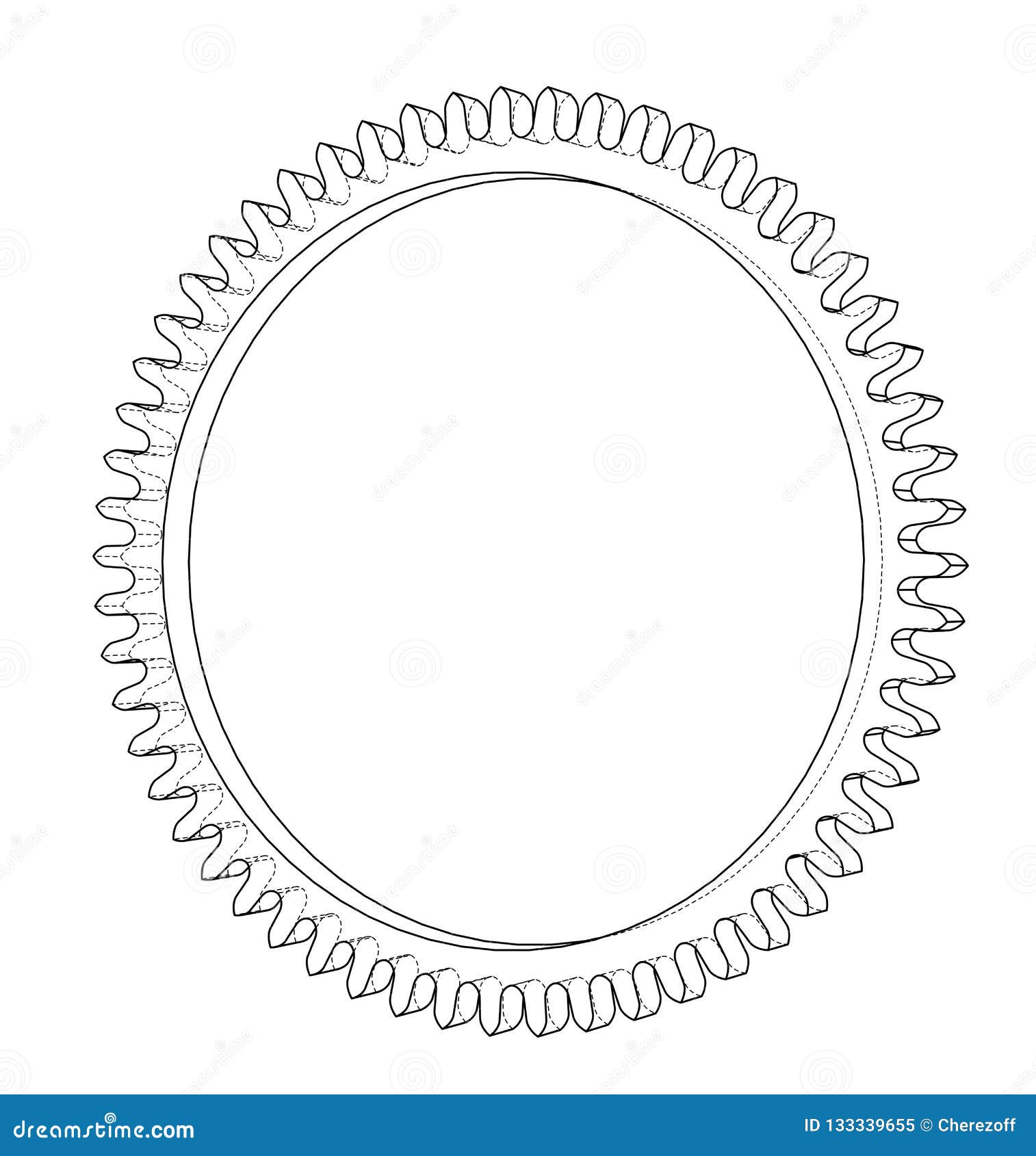 3D Gear Wheel. 3d Illustration Stock Illustration - Illustration of ...