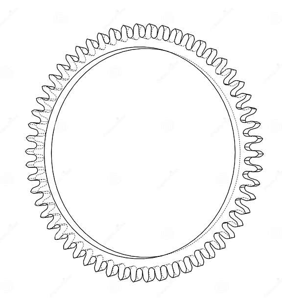 3D Gear Wheel. 3d Illustration Stock Illustration - Illustration of ...