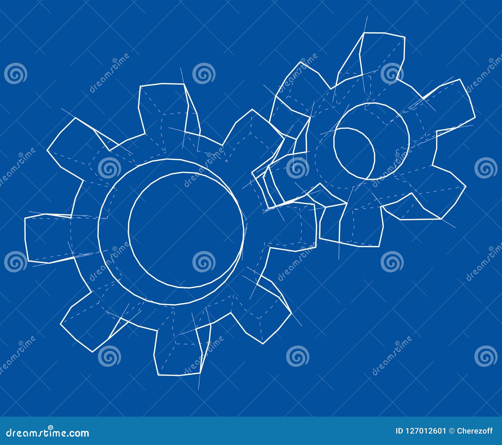 3D Gear Wheel. Vector Rendering of 3d Stock Vector - Illustration of ...