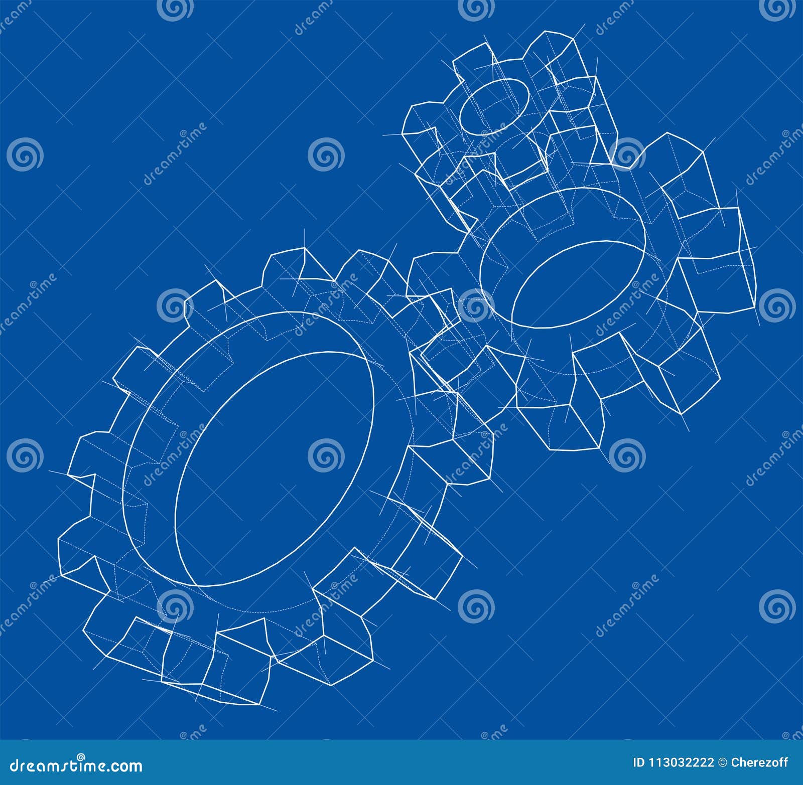 3D gear wheel. Vector stock vector. Illustration of concept - 113032222