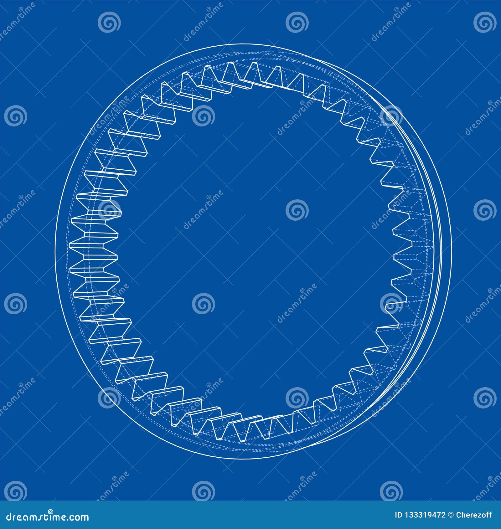 3D Gear Wheel. Vector Rendering of 3d Stock Vector - Illustration of ...