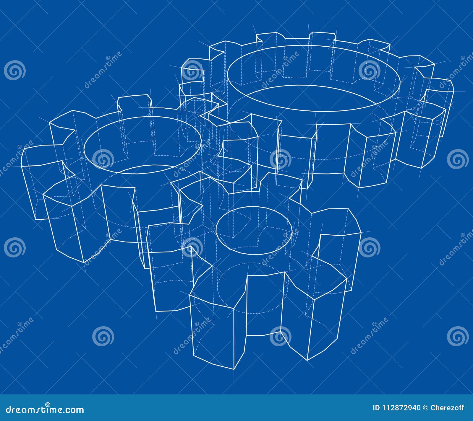 3D gear wheel. Vector stock vector. Illustration of geometric - 112872940