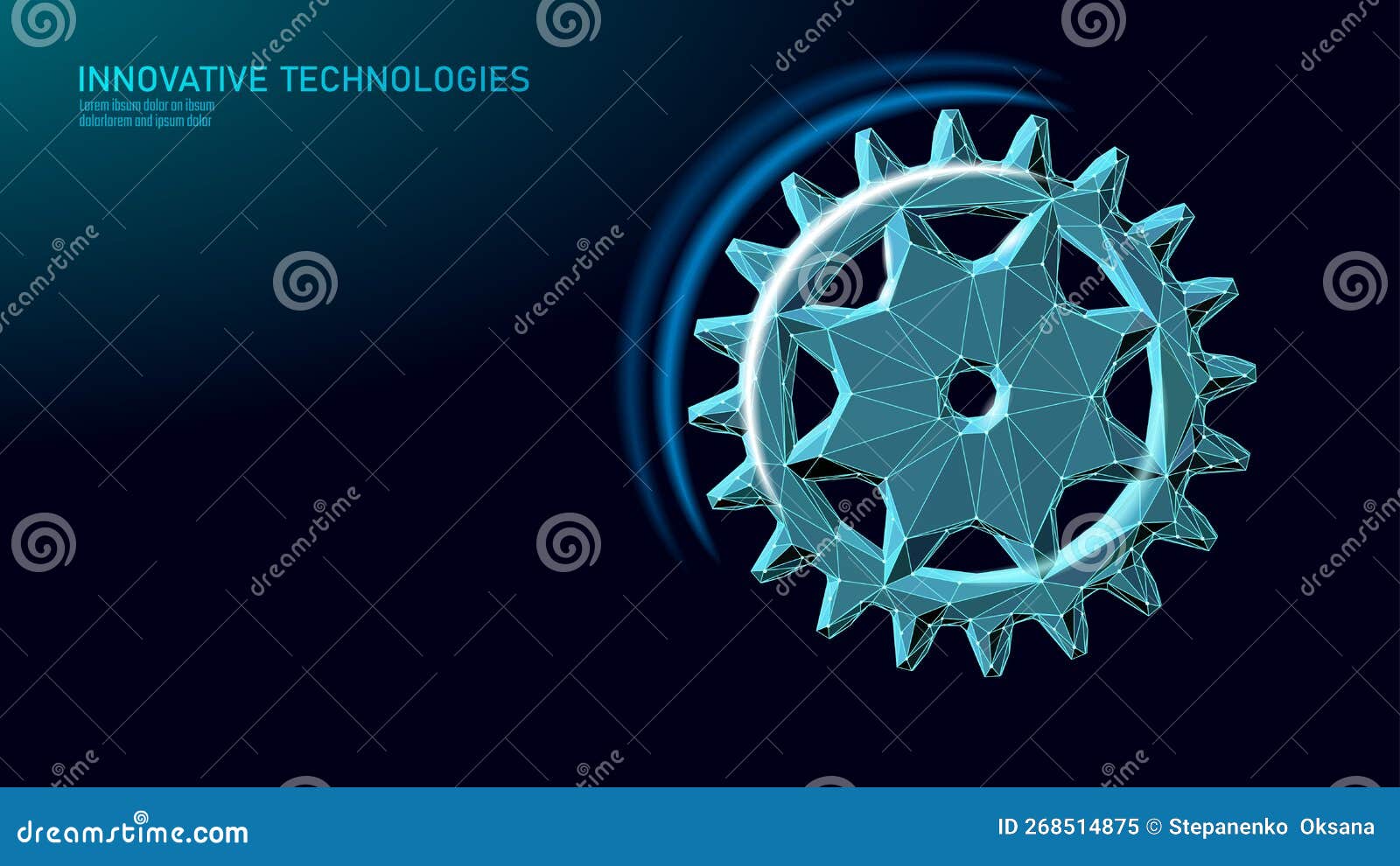 3D Gear Work Progress Concept. Wheel Industry Mechanism Engineering ...