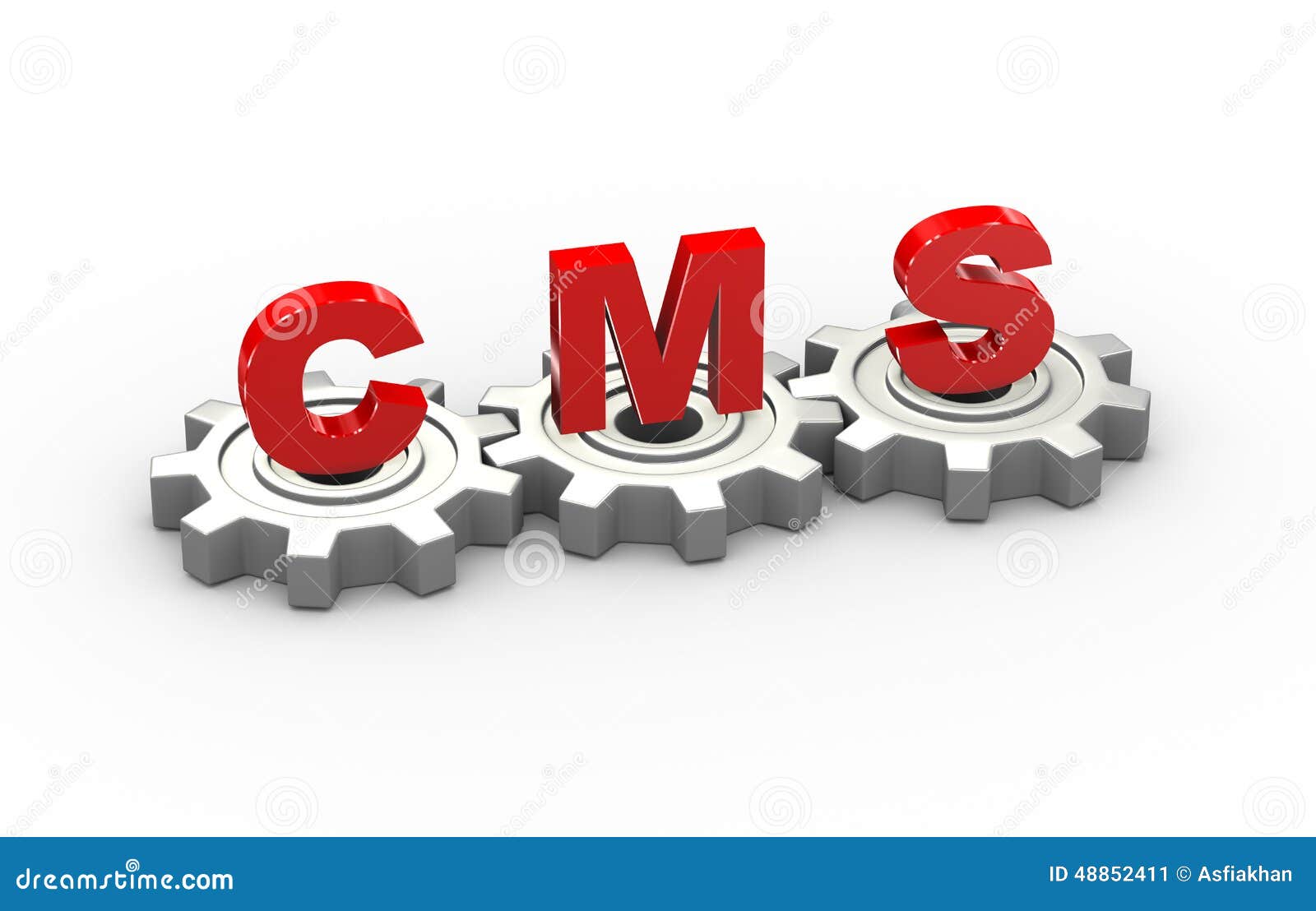 3d gears cms concept stock illustration. Illustration of site - 48852411