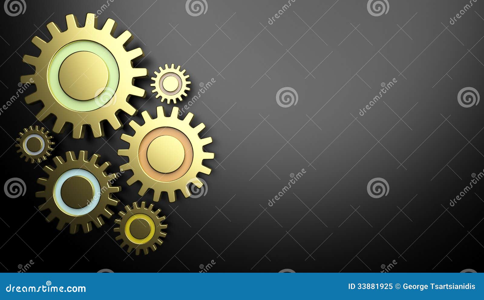 3D gears concept design stock illustration. Illustration of progress ...