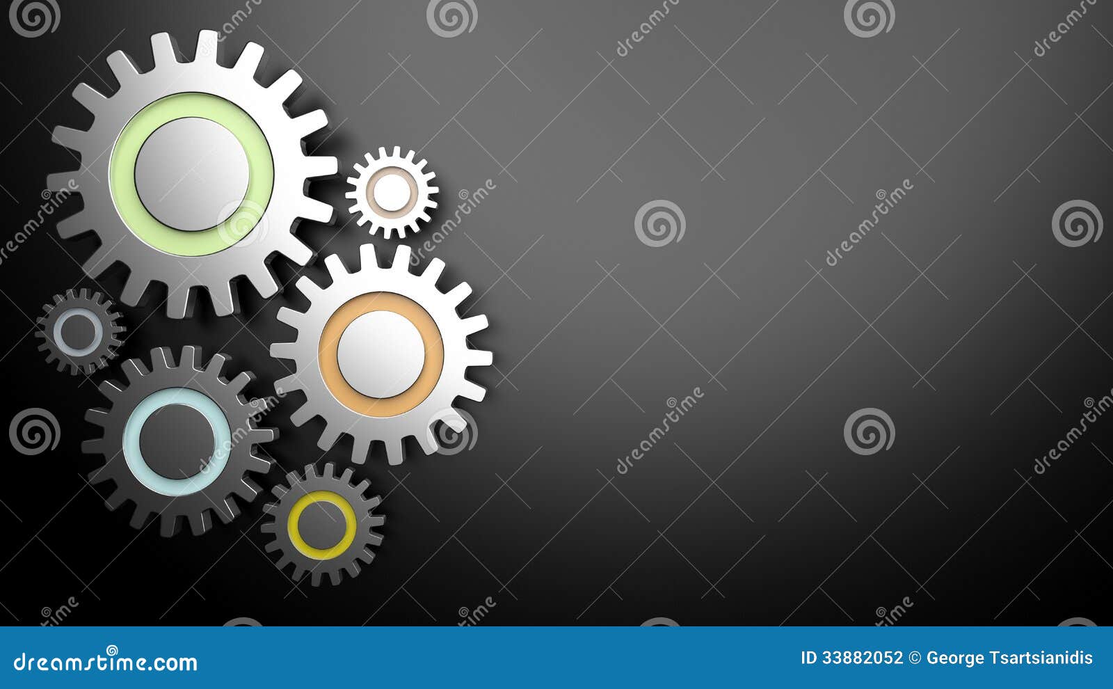 3D gears concept design stock illustration. Illustration of digital ...