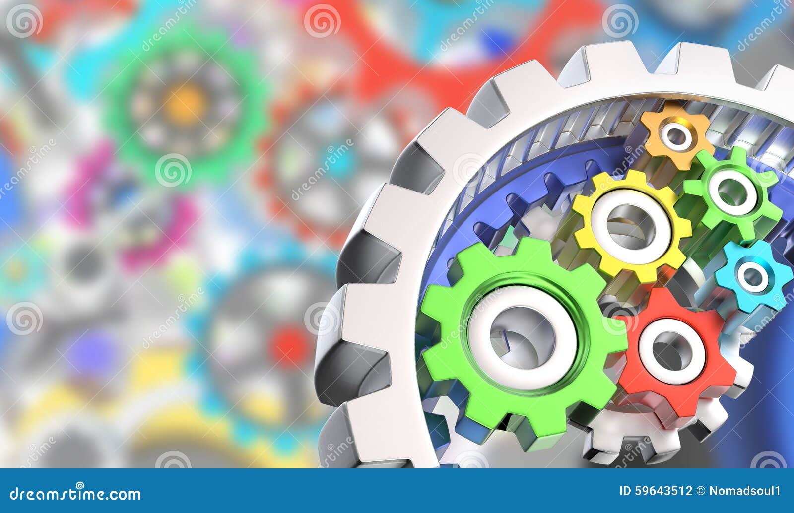 3D gears stock illustration. Illustration of cooperate - 59643512