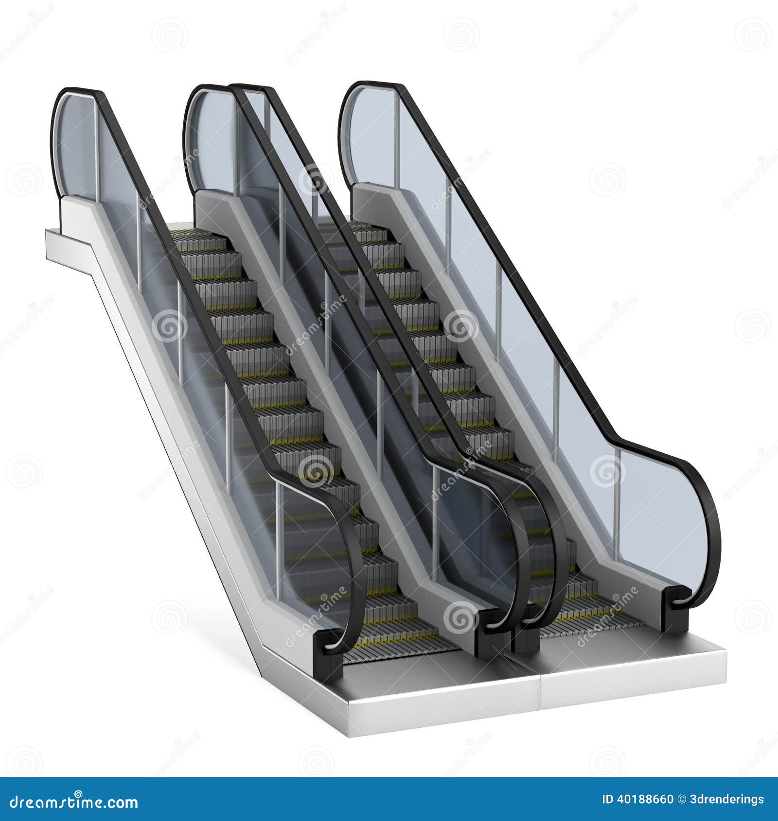 3d geef van roltrap terug stock illustratie. Illustration of ...