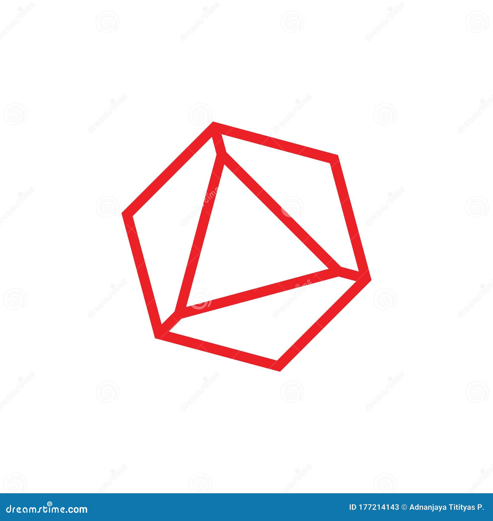 3d Gem Simple Geometric Symbol Logo Vector Stock Illustration ...