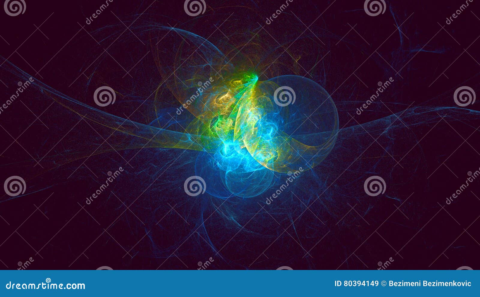 3D Generated Fractal Abstract Light Background Stock Illustration ...