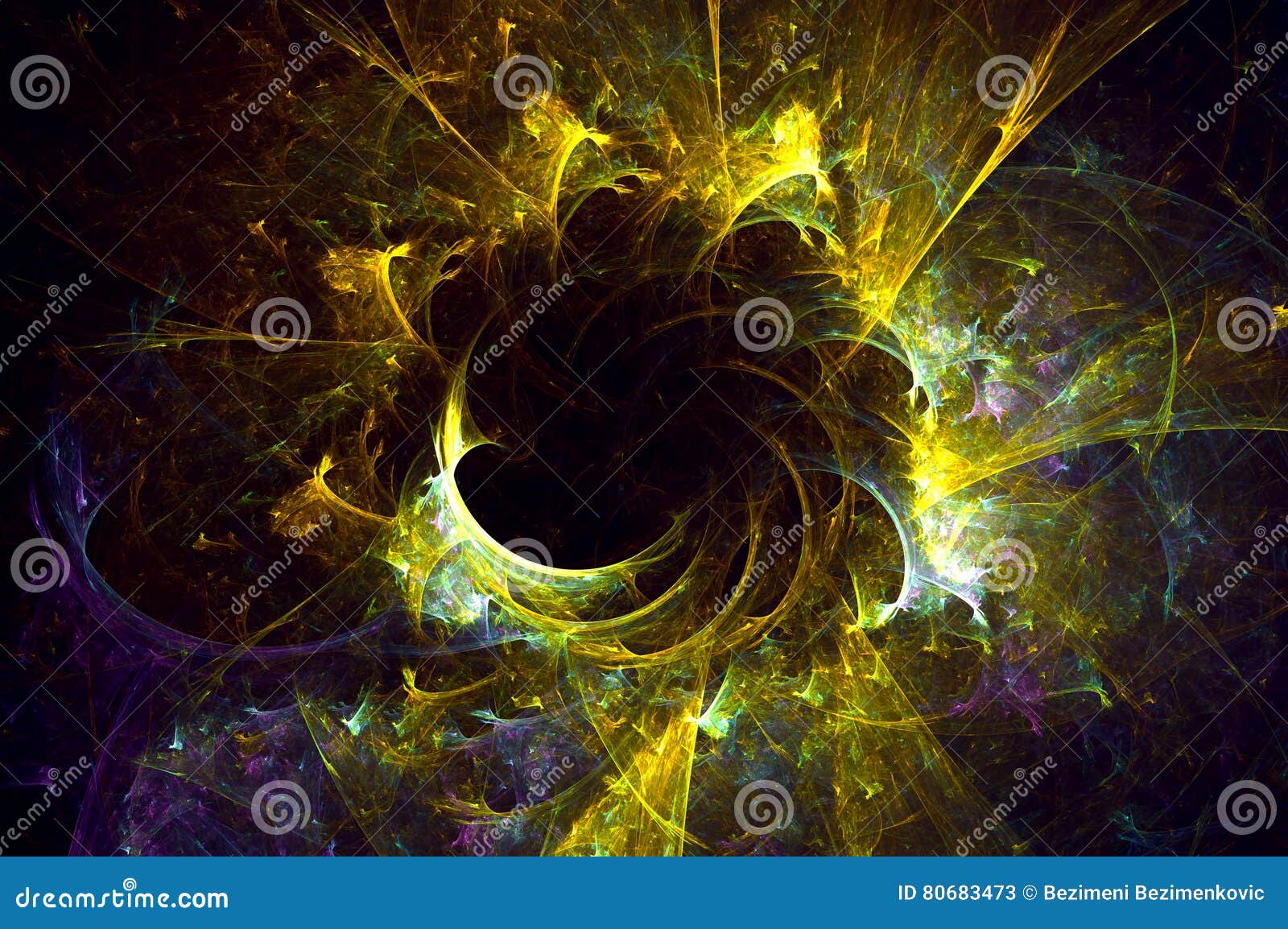 3D Generated Fractal Abstract Light Background Stock Illustration ...