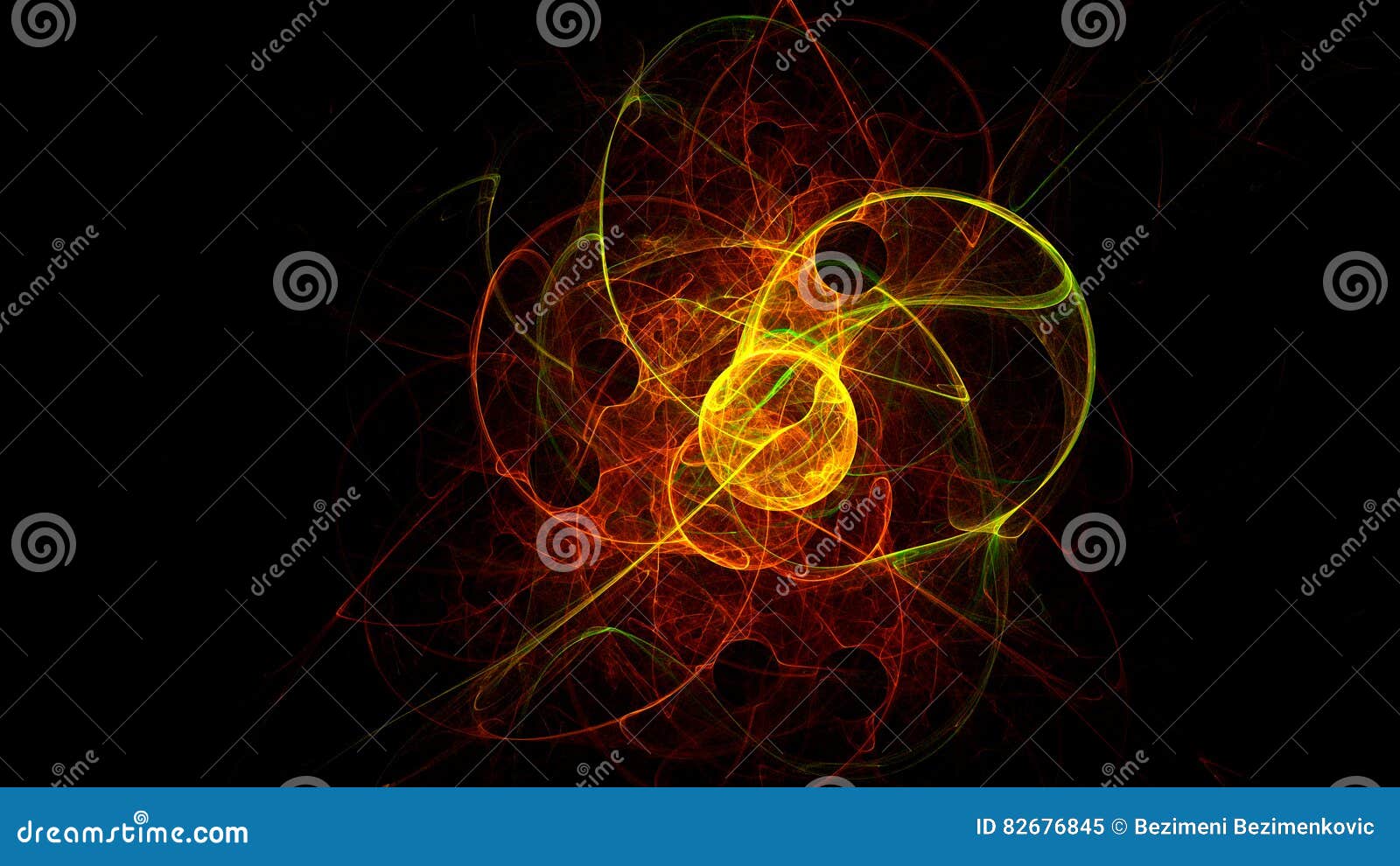 3D Generated Fractal Abstract Light Background Stock Illustration ...
