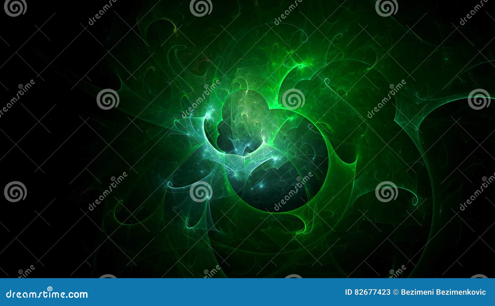 3D Generated Fractal Abstract Light Background Stock Illustration ...
