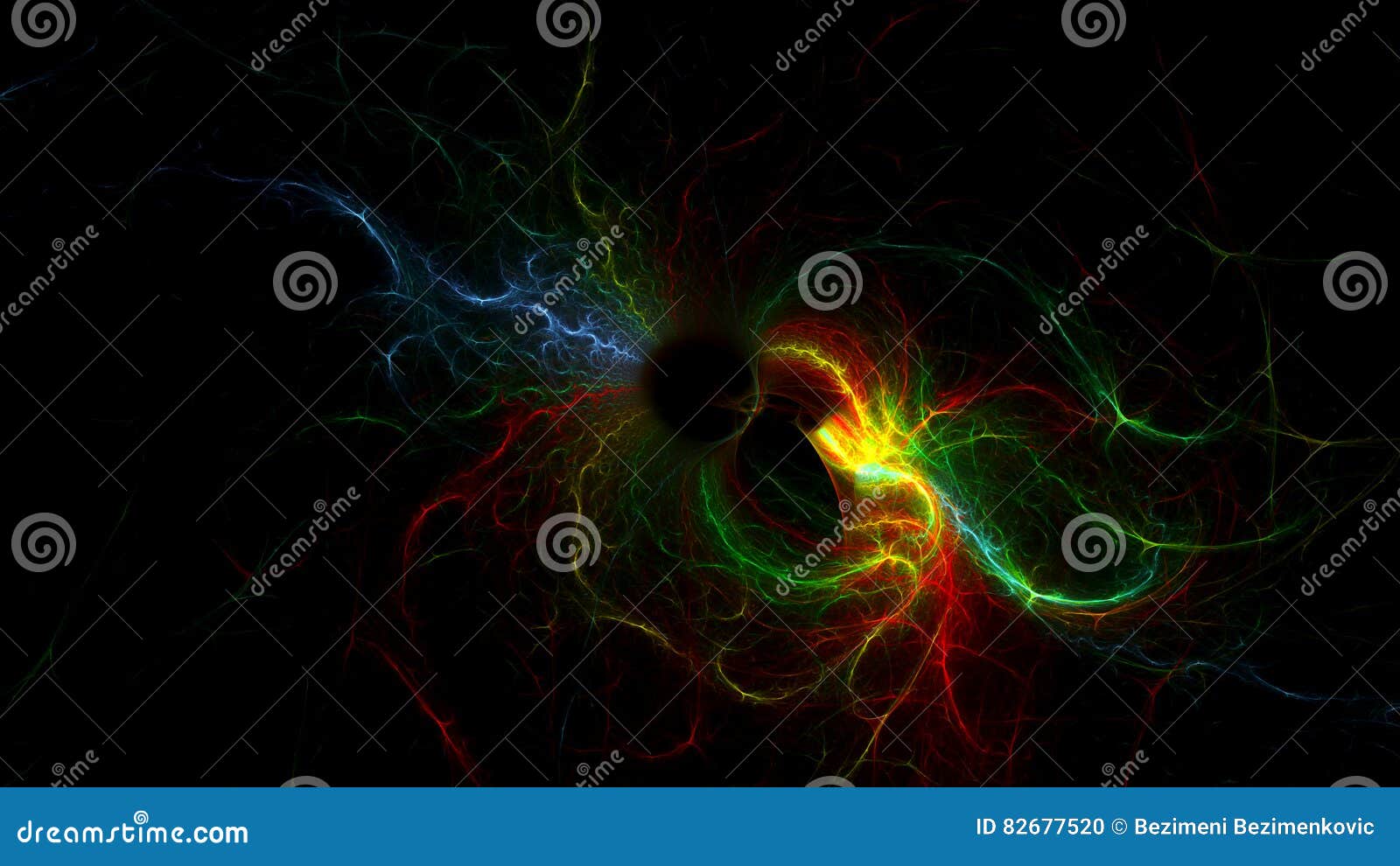 3D Generated Fractal Abstract Light Background Stock Illustration ...