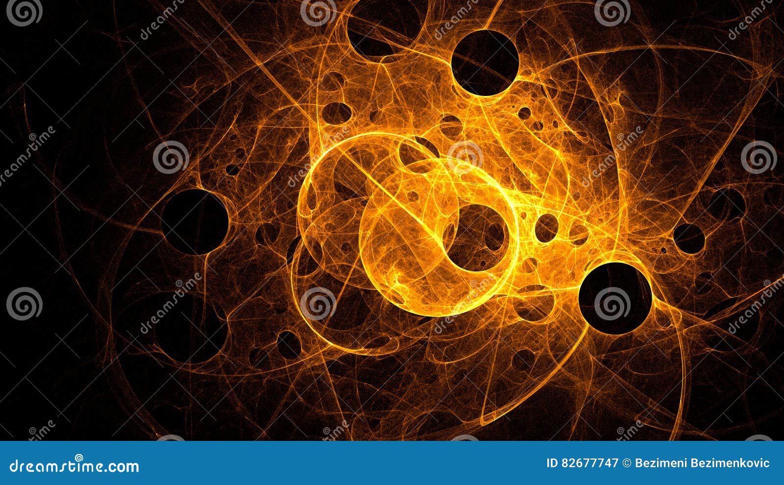 3D Generated Fractal Abstract Light Background Stock Illustration ...