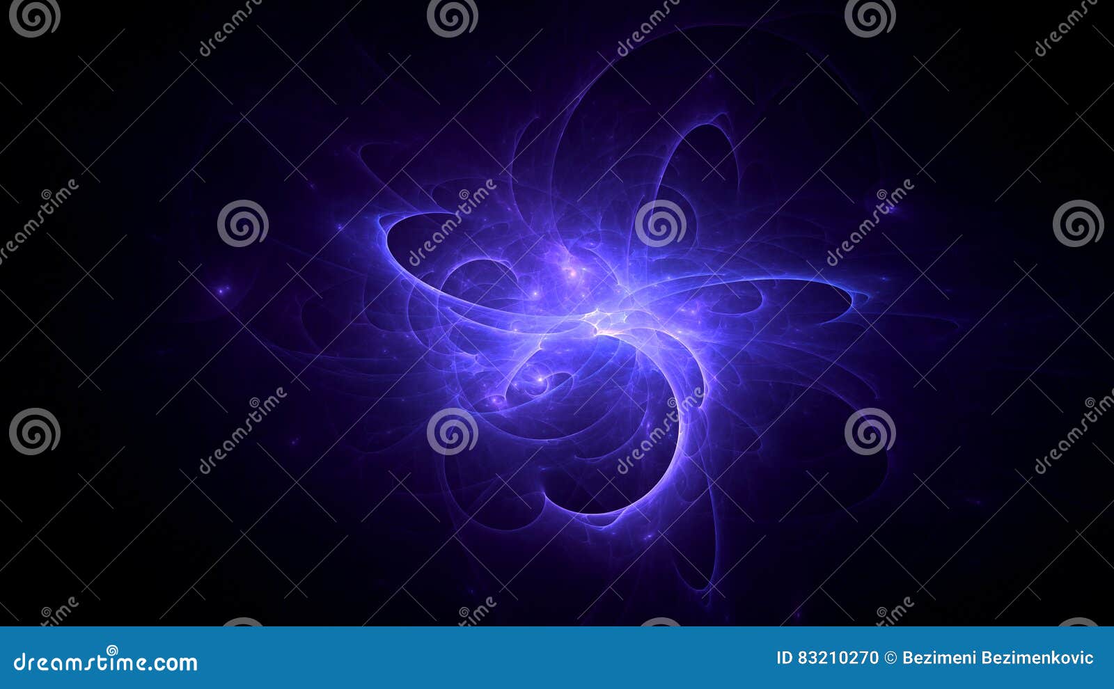 3D Generated Fractal Abstract Light Background Stock Illustration ...