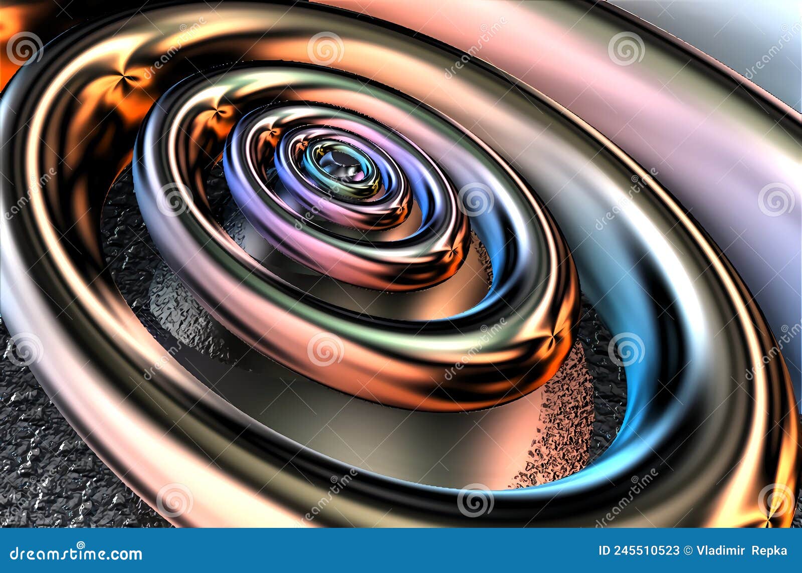 3D Generative Abstract Colorful Virtual Scene Artwork Stock ...