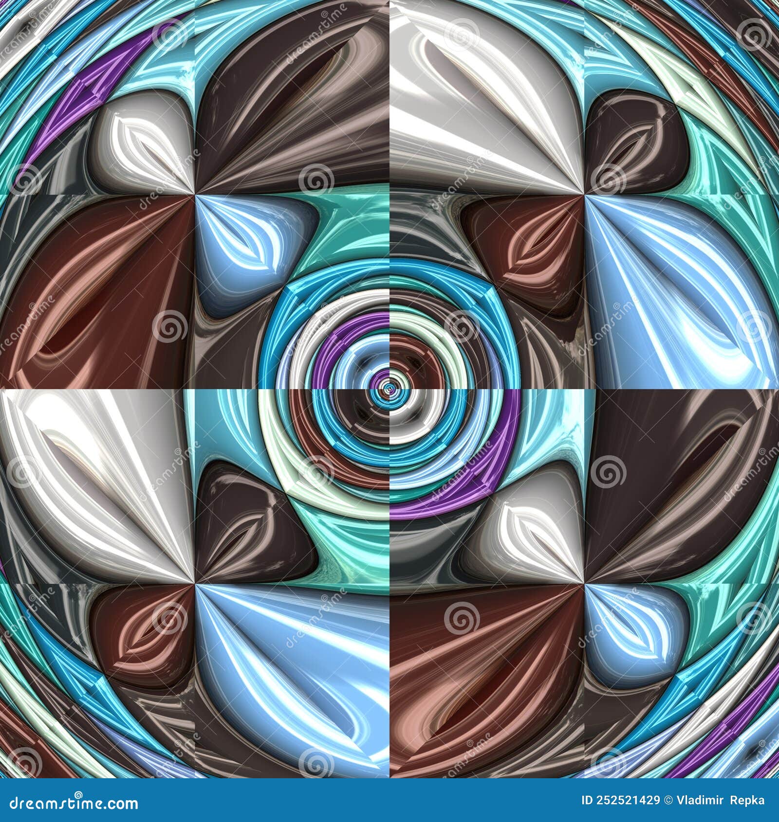 3D Generative Colorful Puff Pixel Background Tile Stock Illustration ...