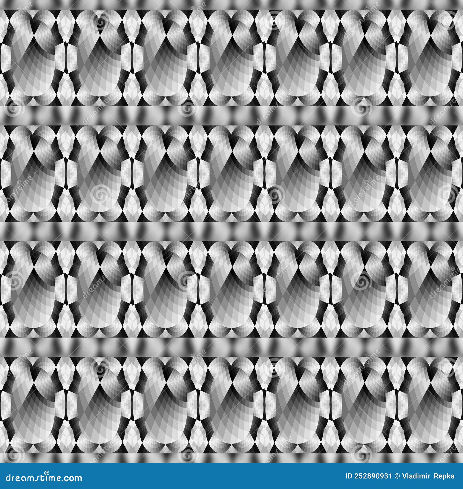 3D Generative Seamless Luxury Fractal Tile Stock Illustration ...