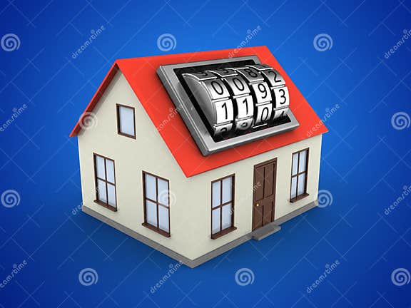 3d generic house stock illustration. Illustration of apartment - 90472744