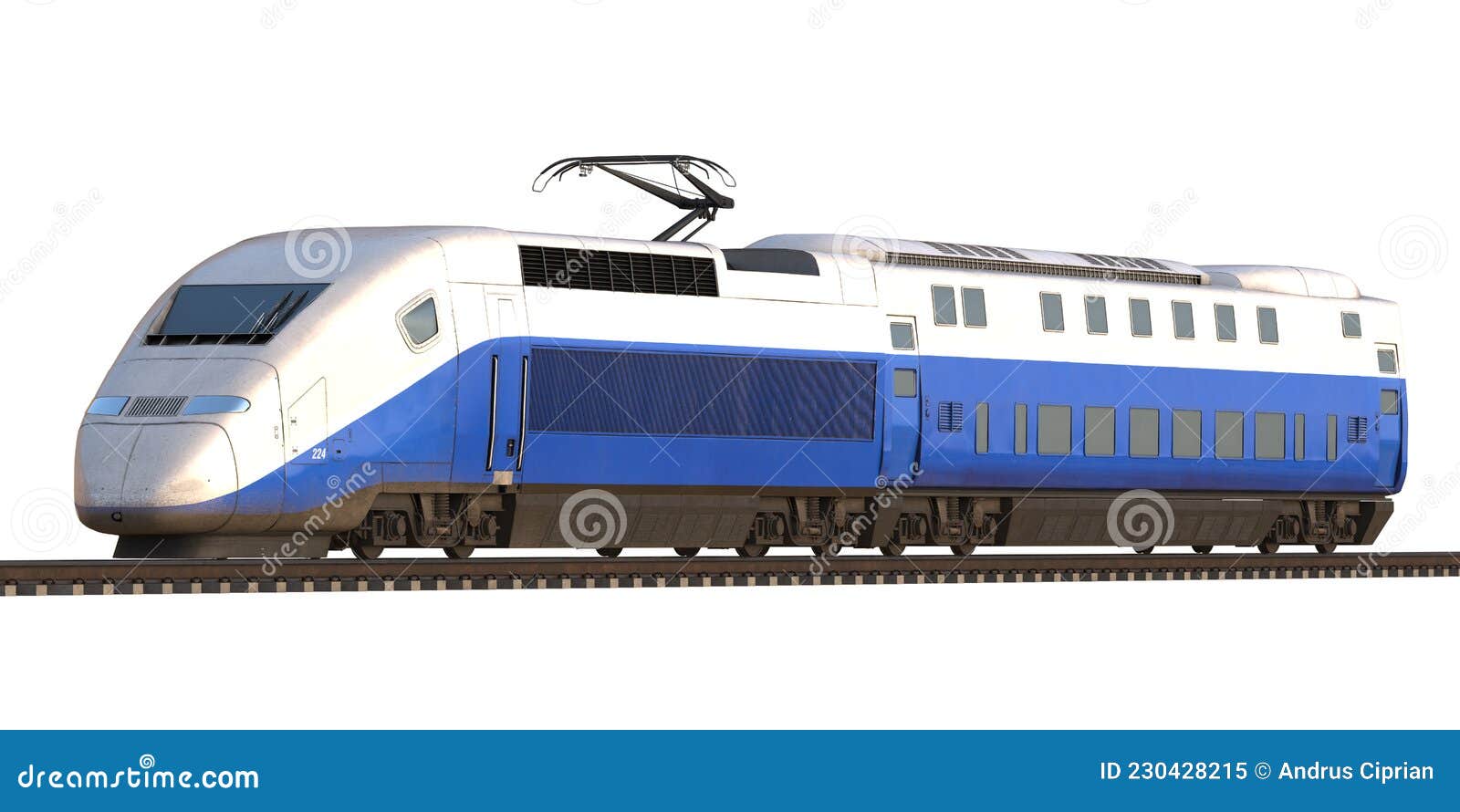 3D generic train stock illustration. Illustration of high - 230428215