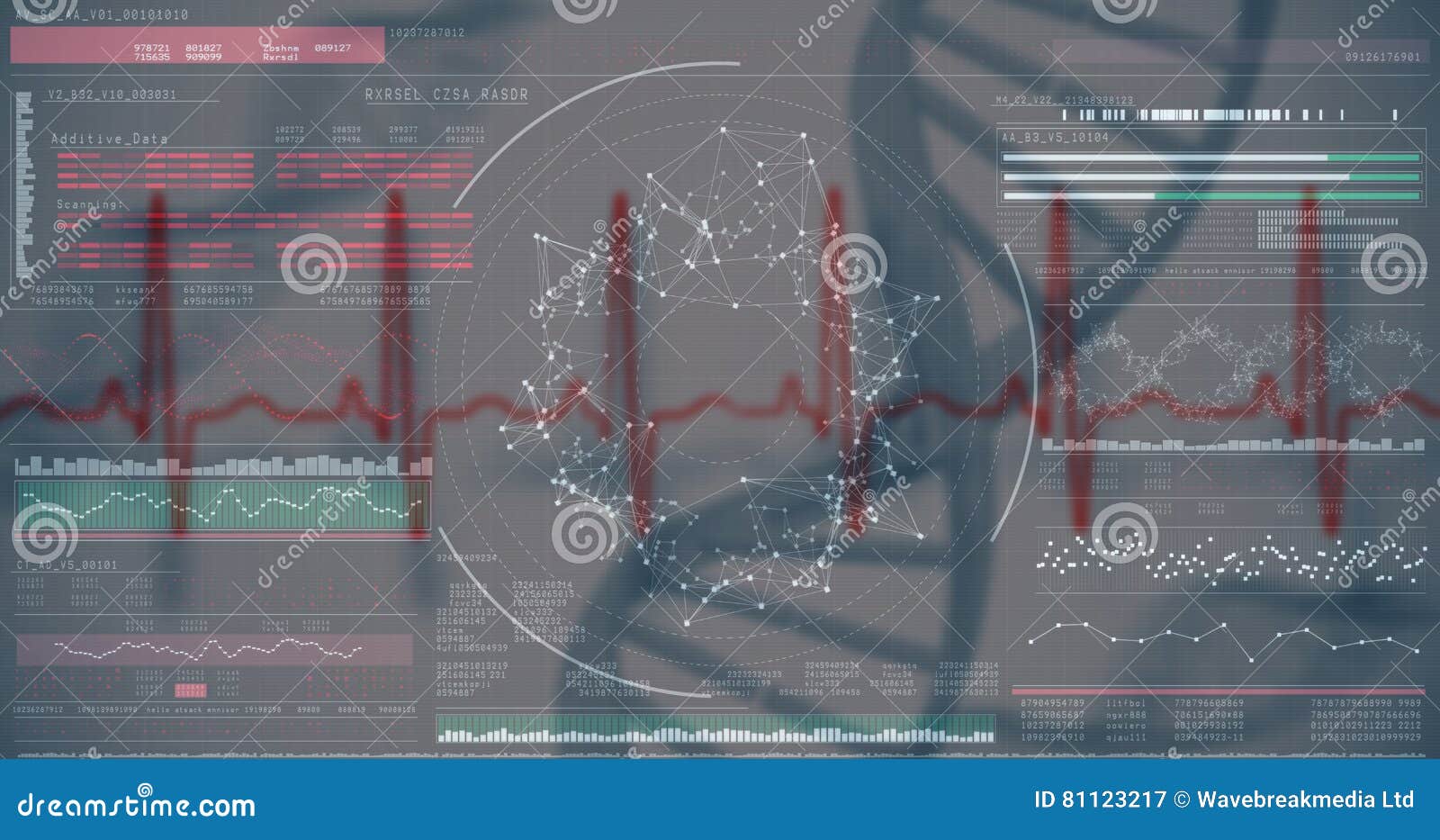 3D Genes Diagram On Black Background Stock Illustration - Illustration ...