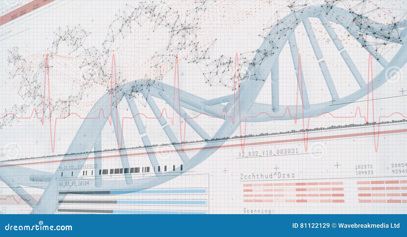 3D Genes Diagram On White Background Royalty-Free Stock Photography ...