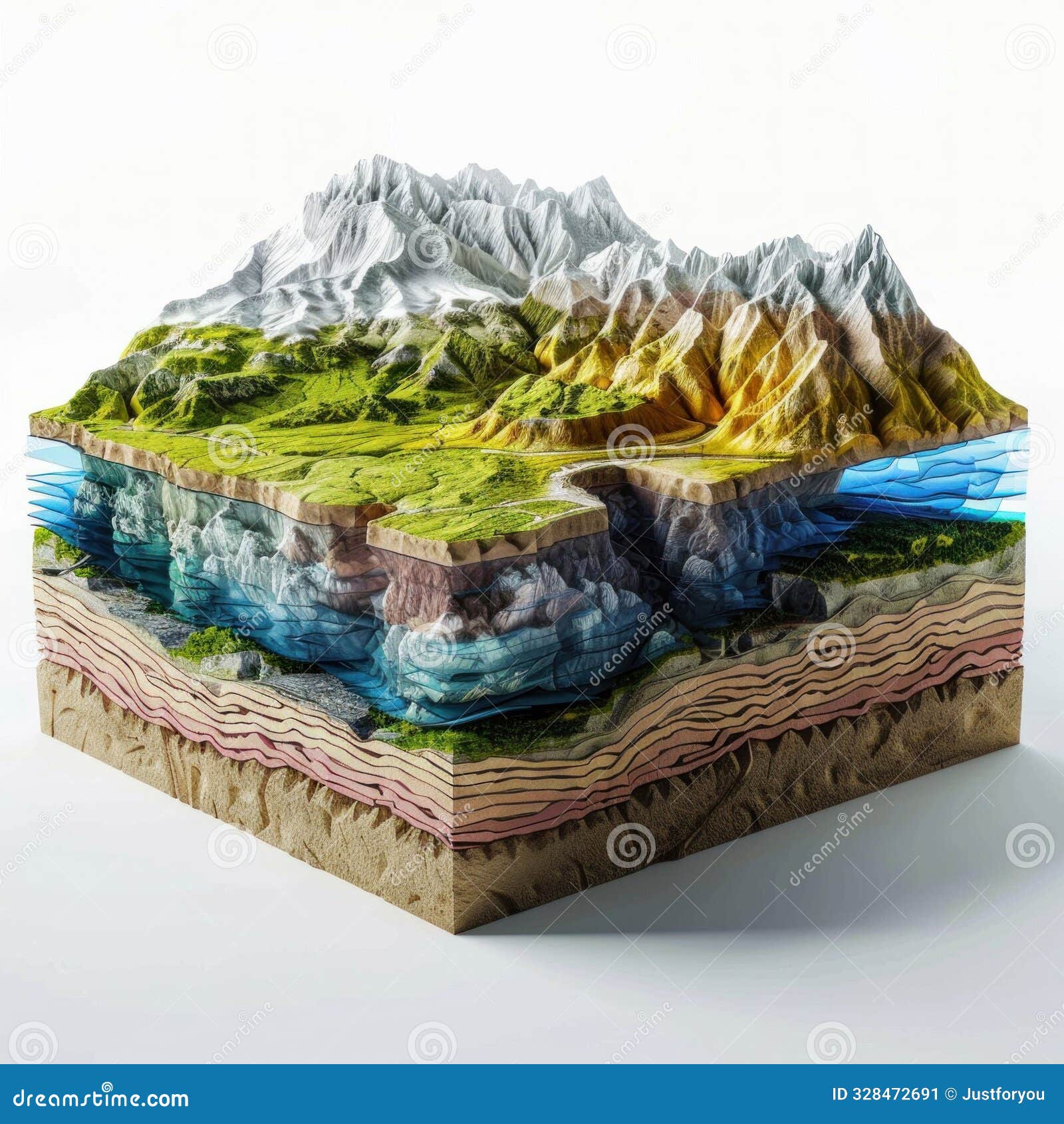 Geological Cross-section Of Rock Layers Royalty-Free Stock Image ...
