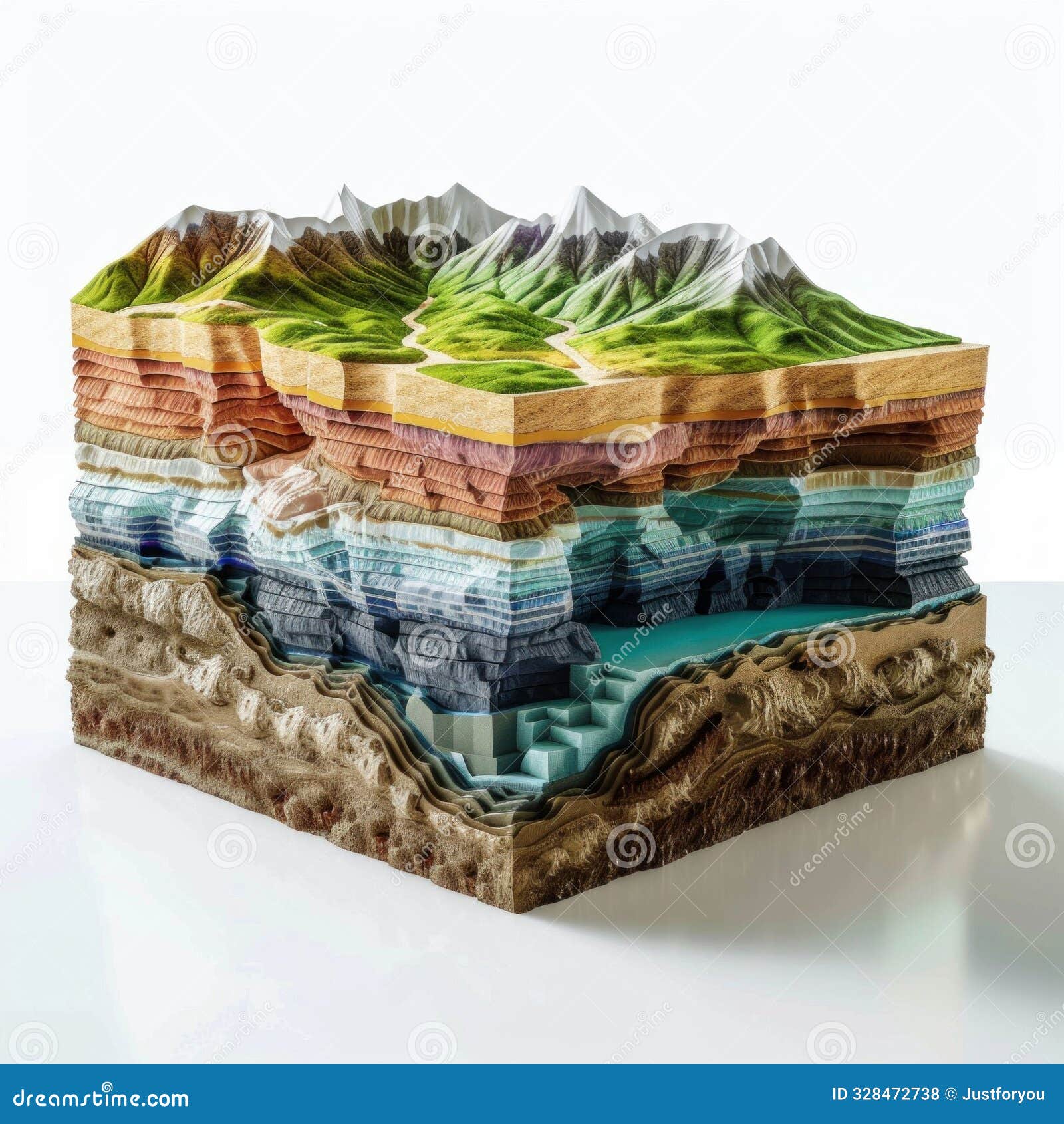 Geological Cross-section Of Rock Layers Royalty-Free Stock Image ...