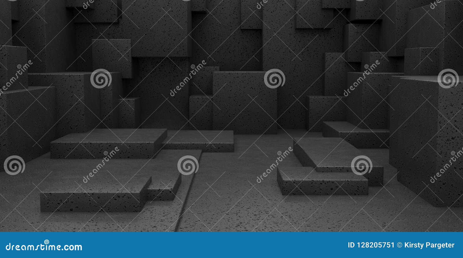 3D Geometric Abstract Cuboid Wallpaper Background Stock Illustration ...