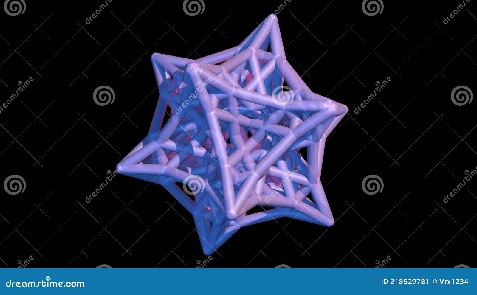 3d Geometric Art, Evolving Polyhedra Star Shape Geometry.Glowing Rose ...