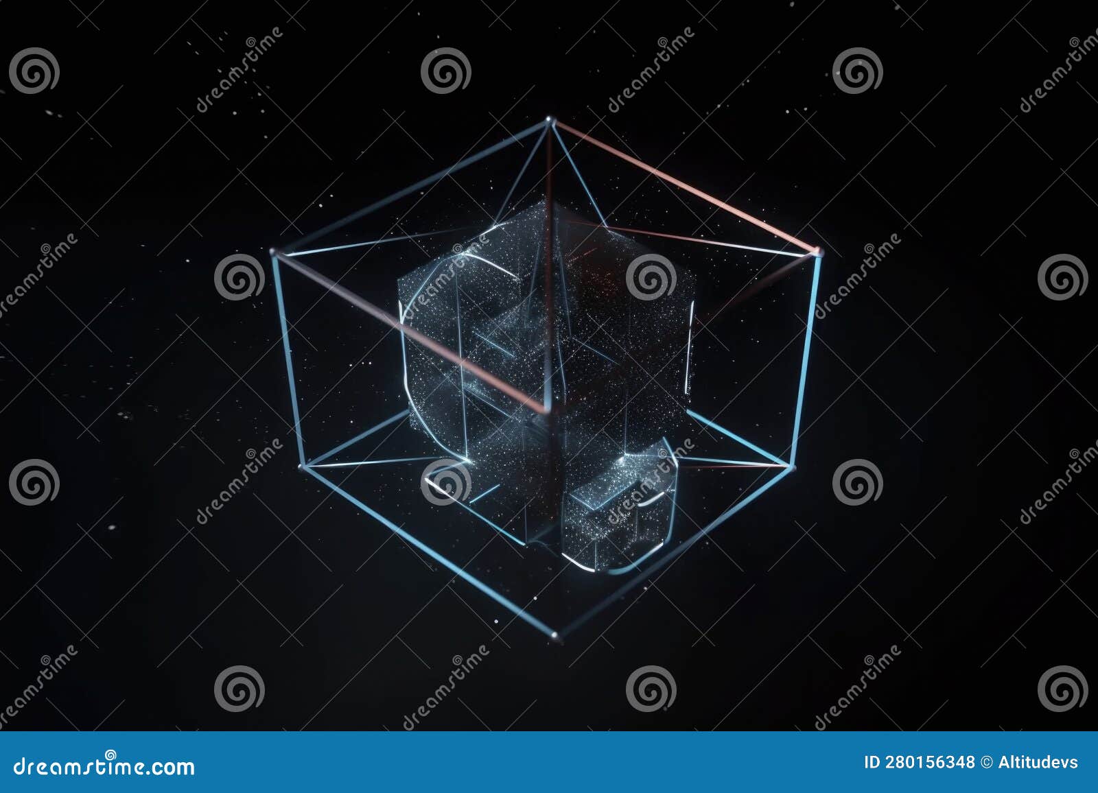 3d Geometric Figure Floating in the Void of Outer Space Stock ...