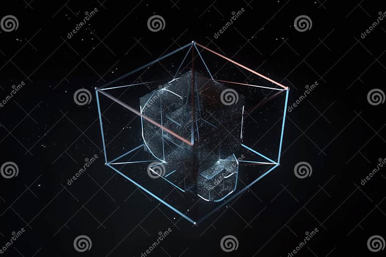 3d Geometric Figure Floating in the Void of Outer Space Stock ...