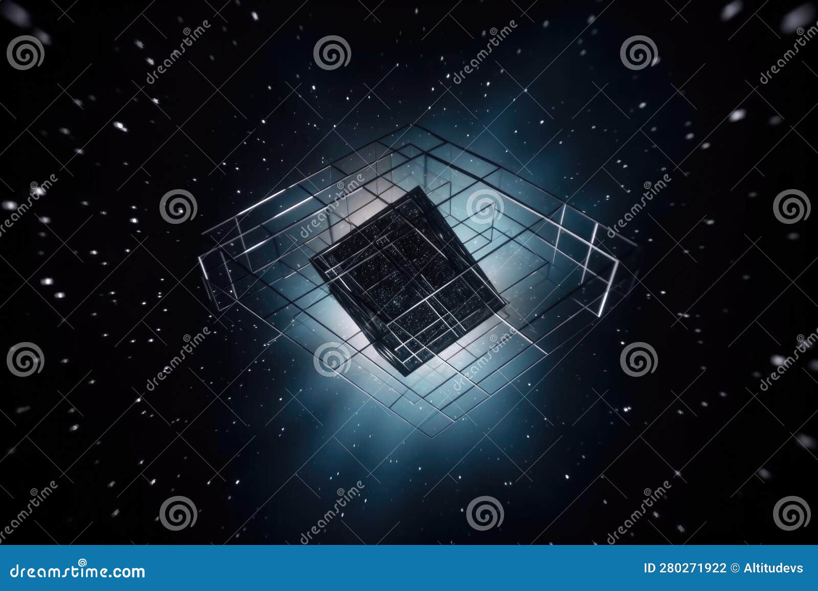 3d Geometric Figure Floating in the Void of Outer Space Stock ...