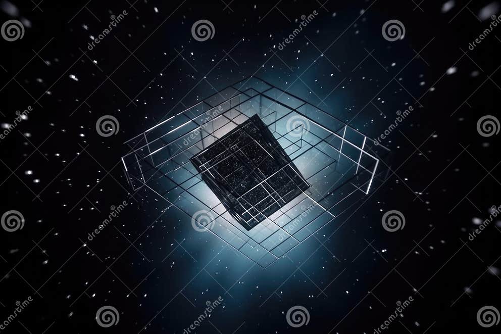 3d Geometric Figure Floating in the Void of Outer Space Stock ...