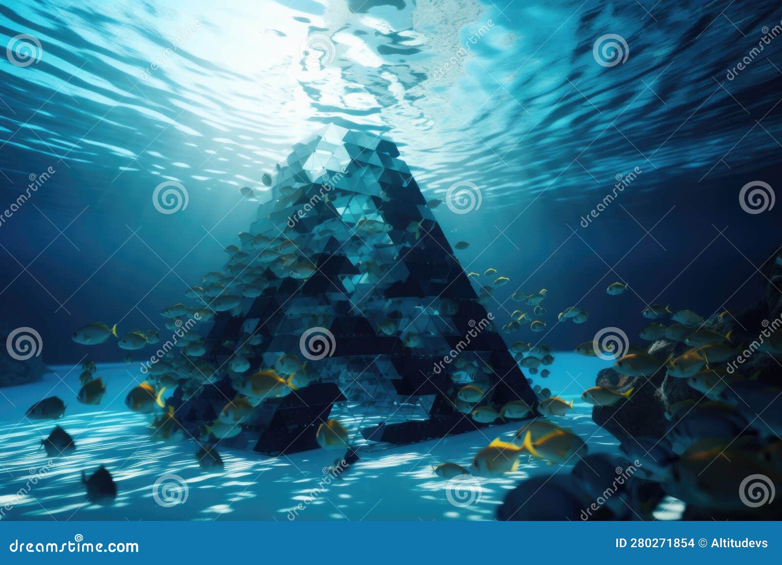 3d Geometric Forms and Structures in Futuristic Setting, with Sci-fi ...