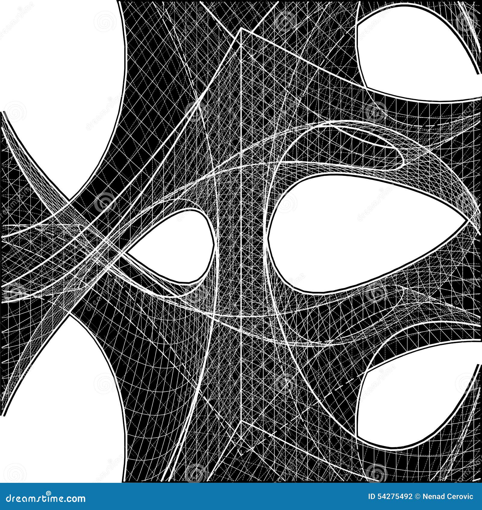 3D Geometric Organic Wireframe Shape Stock Vector - Illustration of ...